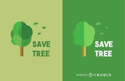 Save Tree Logo Template Vector Download