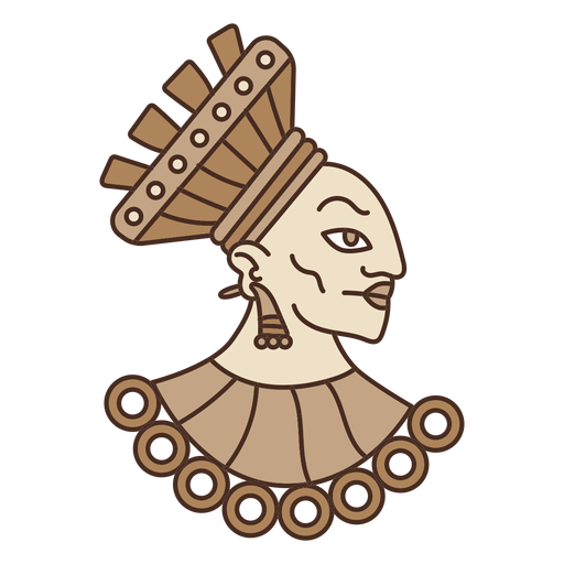 Aztec head illustration - Transparent PNG & SVG vector file