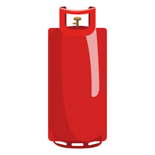 Red gas cylinder illustration - Transparent PNG & SVG vector file