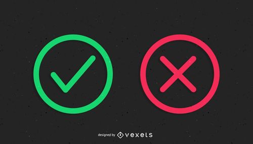 Correct And Wrong Icons Vector Download
