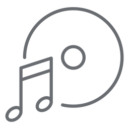 Music Note Disc-Strich-Symbol PNG- Und SVG-Design Für T-Shirts