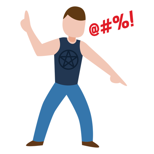 Vandal character swearing - Transparent PNG & SVG vector file