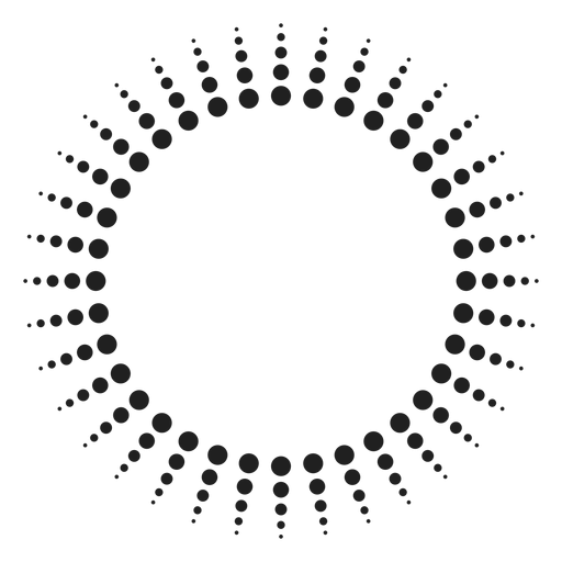 Círculo de rayos de sol punteado - Descargar PNG/SVG transparente