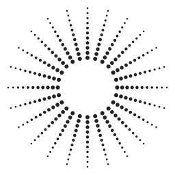 Diseño PNG Y SVG De Icono De Círculo De Rayos De Sol Punteado Para ...