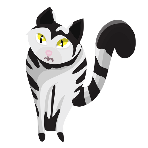 Striped cat illustration - Transparent PNG & SVG vector file