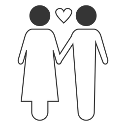 Couple Love Vector Icon PNG & SVG Design For T-Shirts