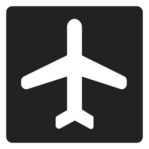 Airplane square icon - Transparent PNG & SVG vector file