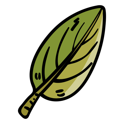 Tree leaf cartoon icon - Transparent PNG & SVG vector file