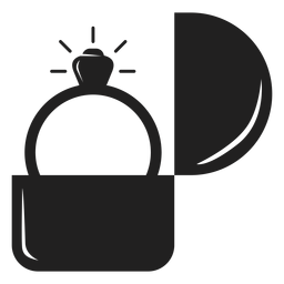 Proposal Ring Black Icon PNG & SVG Design For T-Shirts
