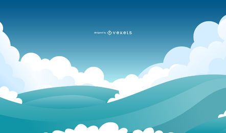 Sea Background Design Vector Download
