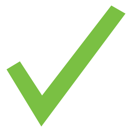 Einfaches Häkchen-Symbol - Transparenter PNG und SVG-Vektor