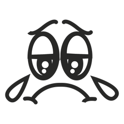 Design PNG E SVG De Chorar Rosto De Emoticon Para Camisetas