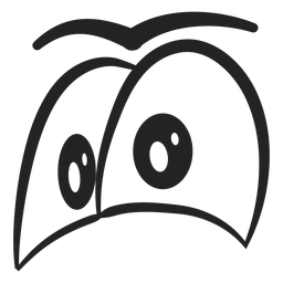 Diseño PNG Y SVG De Emoticon Envidia Ojos Dibujos Animados Para Camisetas