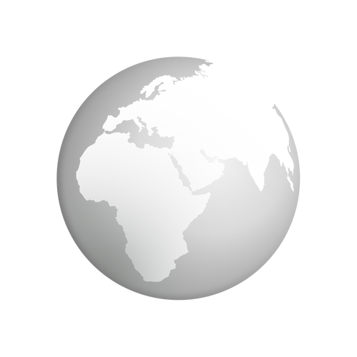 Grey earth icon - Transparent PNG & SVG vector file