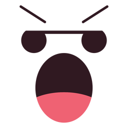 Simple Shouting Emoticon Face PNG & SVG Design For T-Shirts