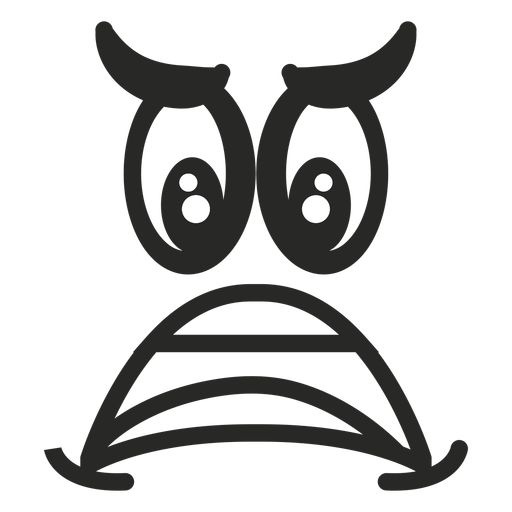 Yelling emoticon face - Transparent PNG & SVG vector file