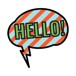 Hello Sticker PNG & SVG Design For T-Shirts