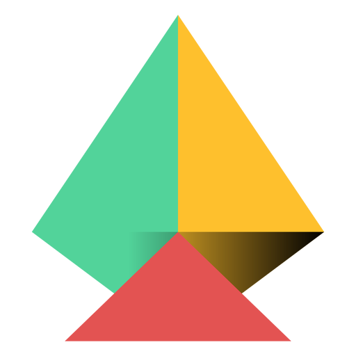 Pyramid triangle apex flat - Transparent PNG & SVG vector file