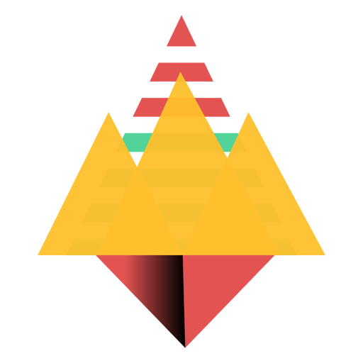 Triangle crown flat - Transparent PNG & SVG vector file