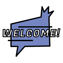 Welcome Sticker PNG & SVG Design For T-Shirts