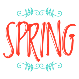 Spring Monogram Sticker Badge PNG & SVG Design For T-Shirts