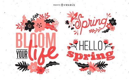 Spring Lettering Design Vector Download