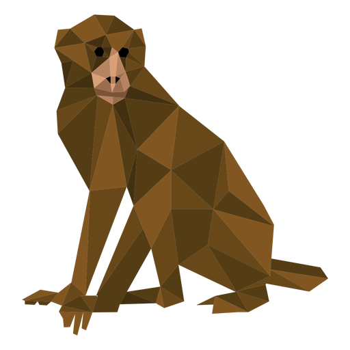 Capuchin monkey low poly - Transparent PNG & SVG vector file