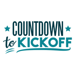 Countdown To Kickoff Lettering PNG & SVG Design For T-Shirts