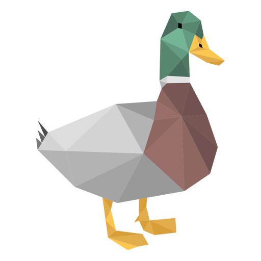 Duck low poly - Transparent PNG & SVG vector file