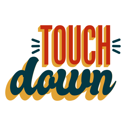 Touchdown lettering badge - Transparent PNG & SVG vector file