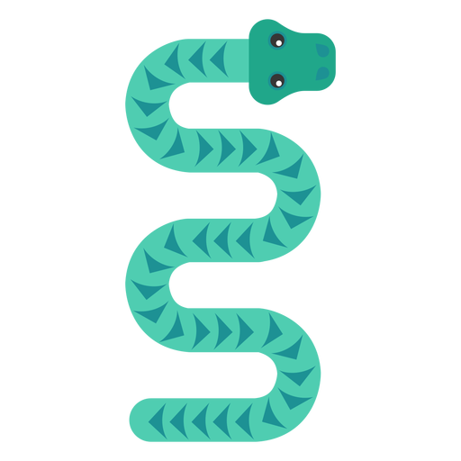 Snake reptile long twisting flat rounded geometric - Transparent PNG ...