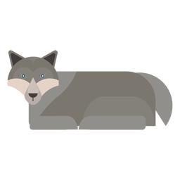 Wolf Tail Predator Flat Rounded Geometric Transparent PNG & SVG Vector
