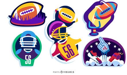 Football Sticker Set Vector Download