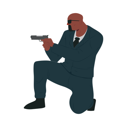 Man gun security illustration - Transparent PNG & SVG vector file
