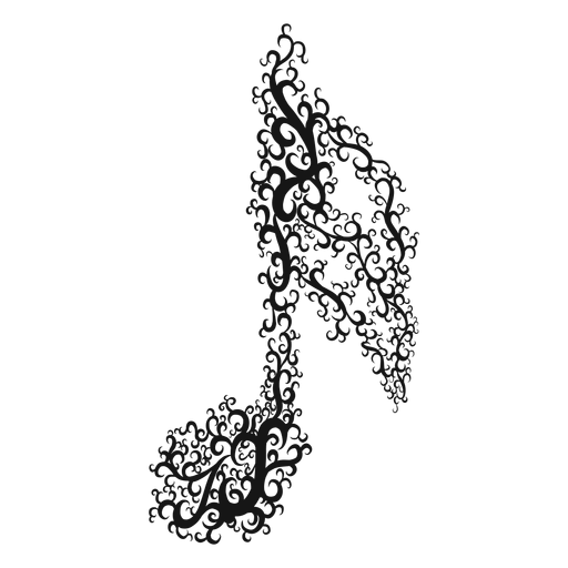 32nd note musical symbol swirl - Transparent PNG & SVG vector file