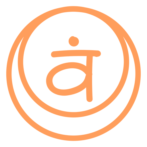 Sacral chakra line icon - Transparent PNG & SVG vector file