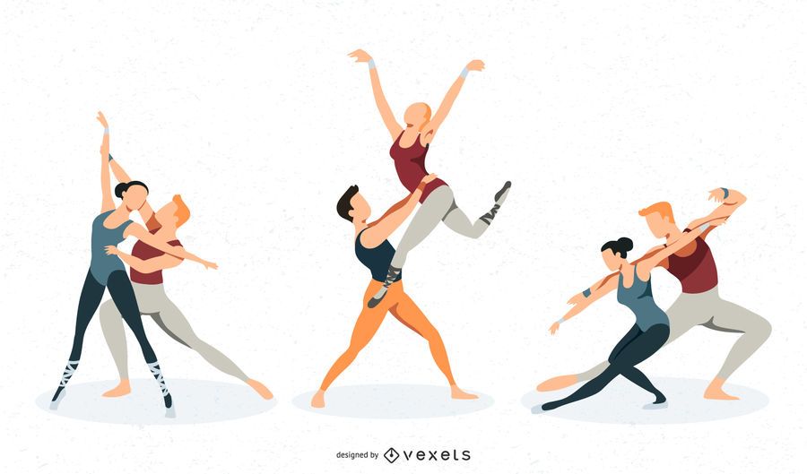 Conjunto De Vectores De Danza De Ballet - Descargar Vector