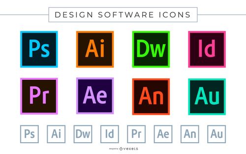 Adobe Software Icons Vector Download