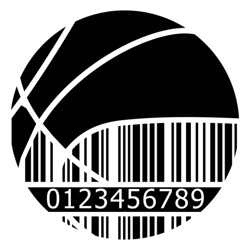 Basketball ball barcode - Transparent PNG & SVG vector file