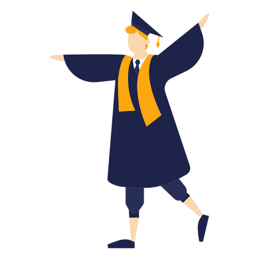 Graduate cheering basic illustration - Transparent PNG & SVG vector file