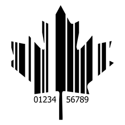 Maple Leaf Barcode PNG & SVG Design For T-Shirts