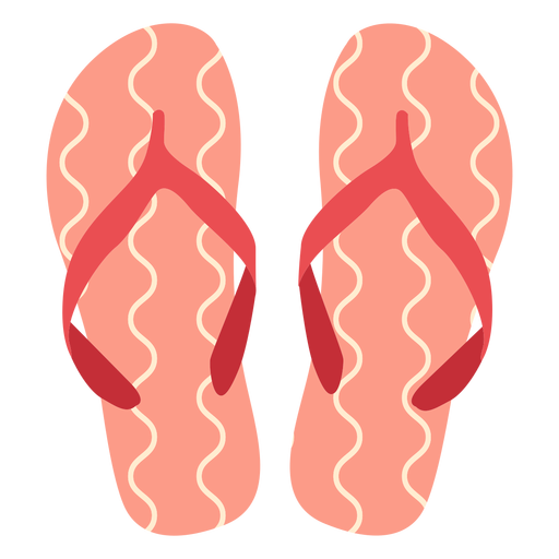 Chanclas de líneas onduladas - Descargar PNG/SVG transparente