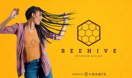 Beehive T-shirt Design Vector Download