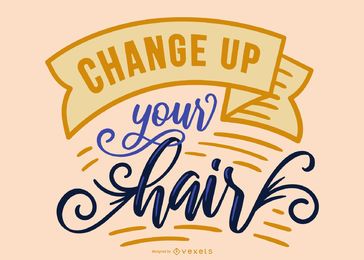 Hair Business Lettering Design Vector Download