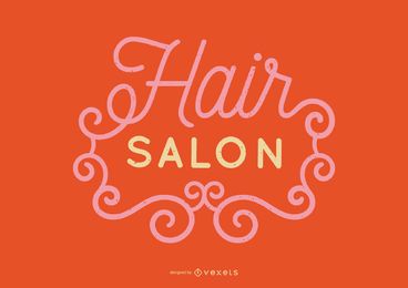 Hair Salon Lettering Badge Vector Download