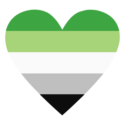 Aromantic agender heart stripe flat - Transparent PNG & SVG vector file