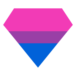 Bisexual Brilliant Diamond Stripe Flat PNG & SVG Design For T-Shirts