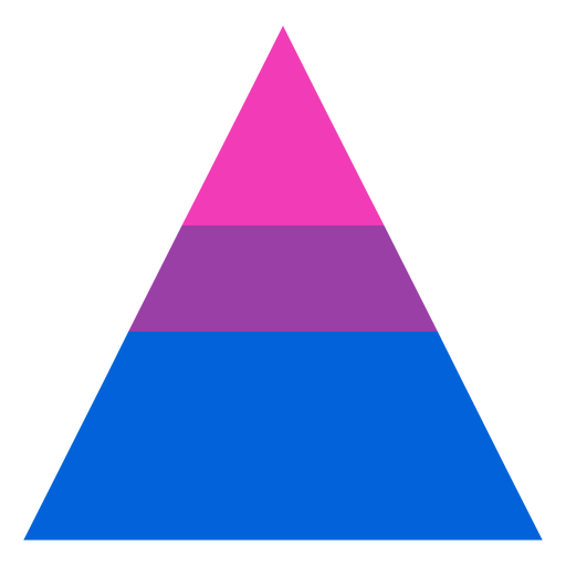 Bisexual triangle stripe flat - Transparent PNG & SVG vector file