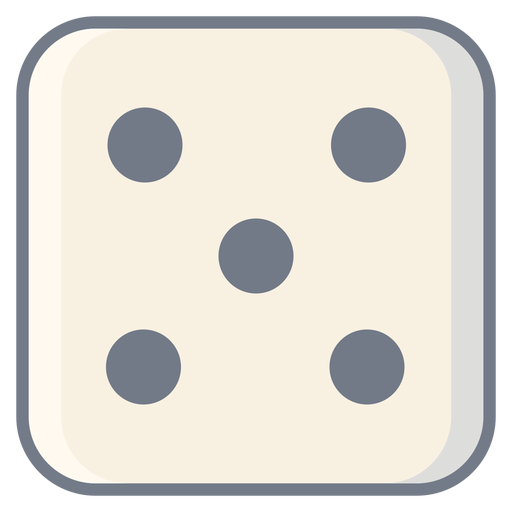 Dice five dot edge flat - Transparent PNG & SVG vector file