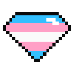 Transgender Brilliant Diamond Stripe Pixel Flat PNG & SVG Design For T ...